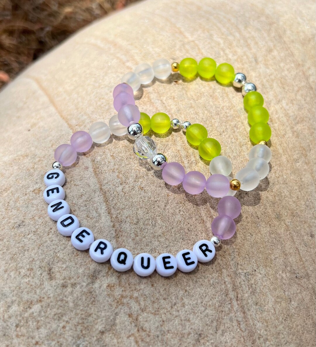 Genderqueer Pride Flag Bracelet - Etsy