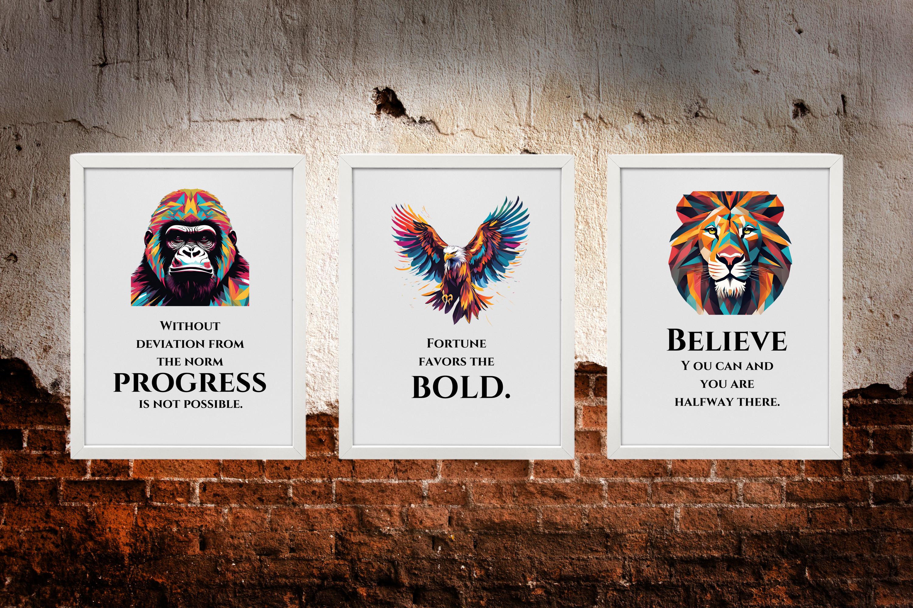 Fortune Favors the Bold, Unique Wall Decor,power Quotes,quote Print ...