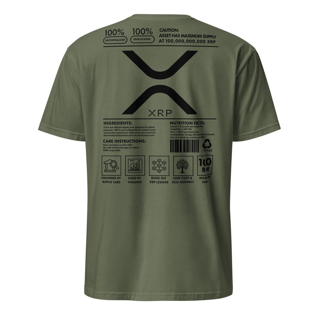 Unique XRP Ripple Label T-shirt, XRP Ripple Shirt, Xrp Fashion, Xrp ...