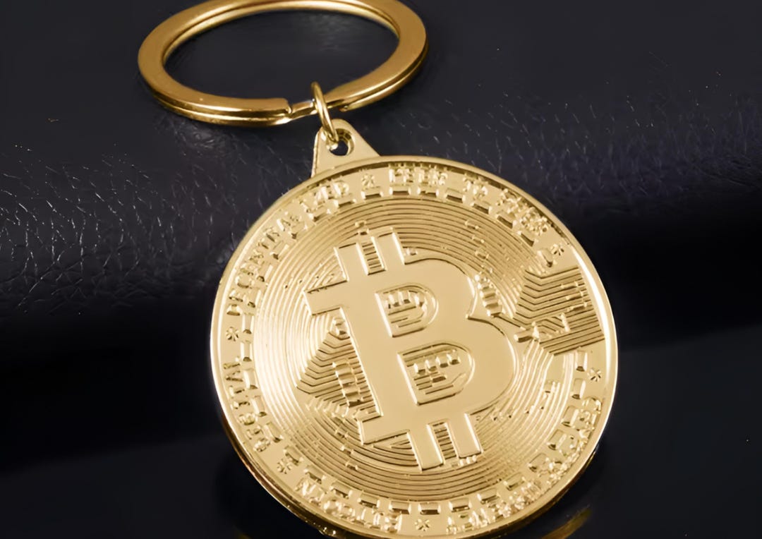 BUY 2 GET 30% OFF: Luxurious Gold-plated Bitcoin Gold Keychain, Crypto ...