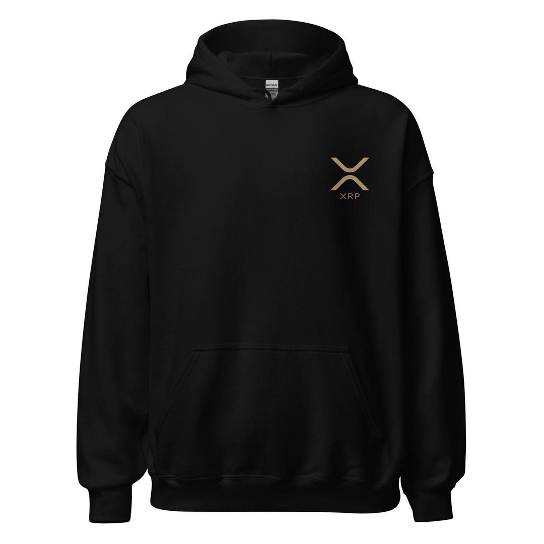 Chic XRP Ripple Hoodie With GOLDEN Logo, Xrp Clothing, Xrp Apparel, XRP ...