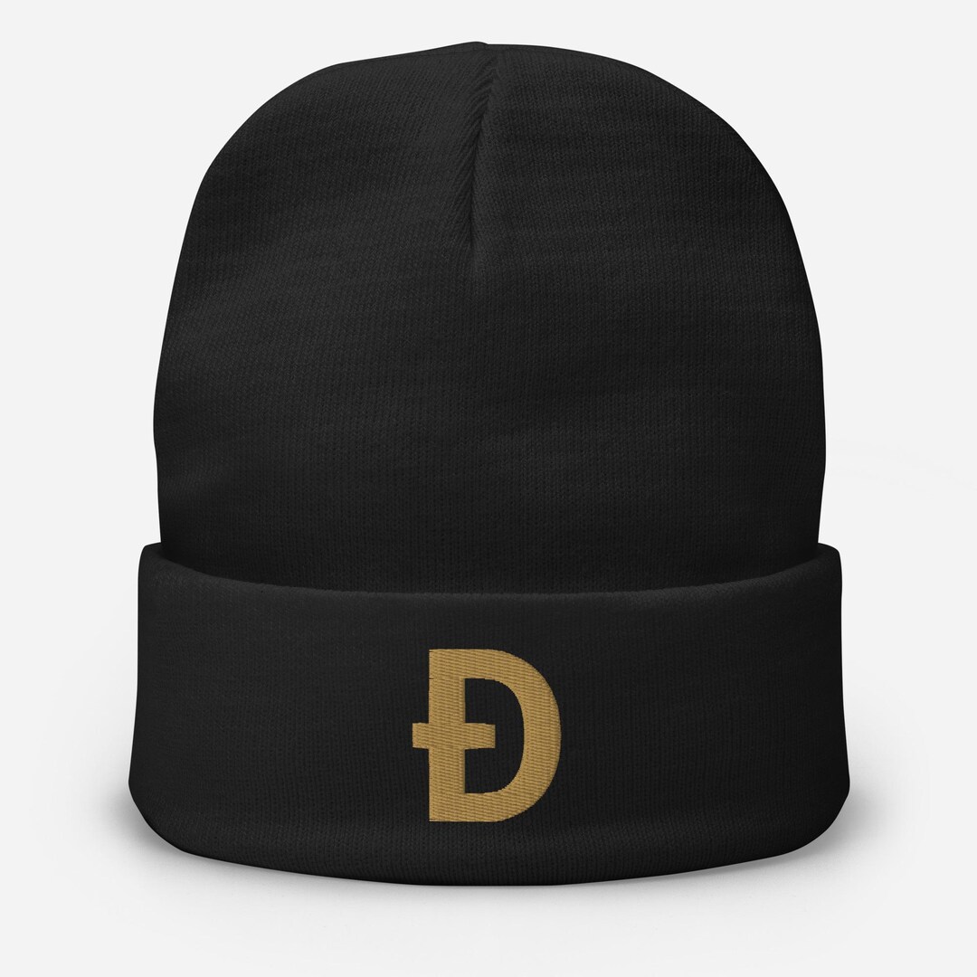 DOGE Dogecoin Knit Beanie With GOLDEN 3D Puff Embroidery,color Options ...