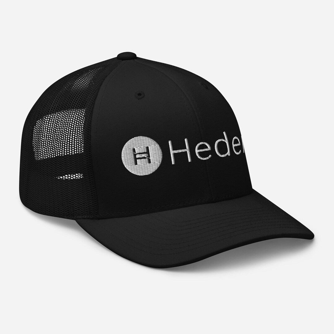 Embroidered Hedera HBAR Trucker Hat - Black, White Color Options ...