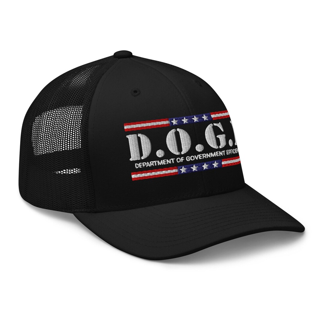 Doge Department of Government Efficiency Hat, Elon Doge Dark Maga Cap ...