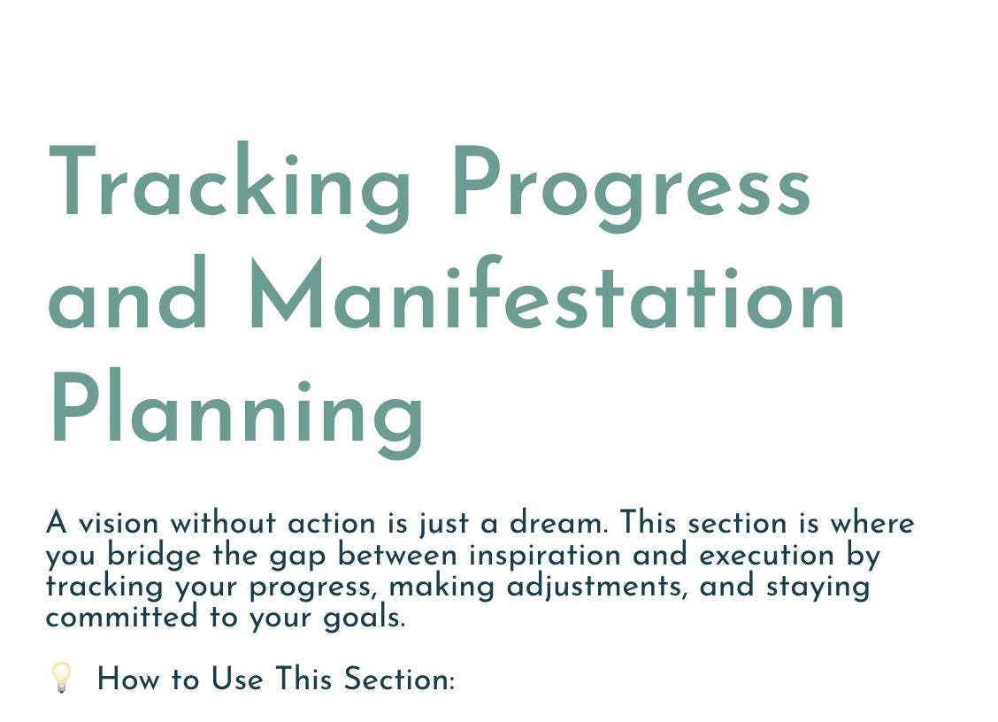 Digital Vision Board Template, Editable Google Slides Manifestation ...