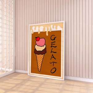 Gelato Art Print - Etsy