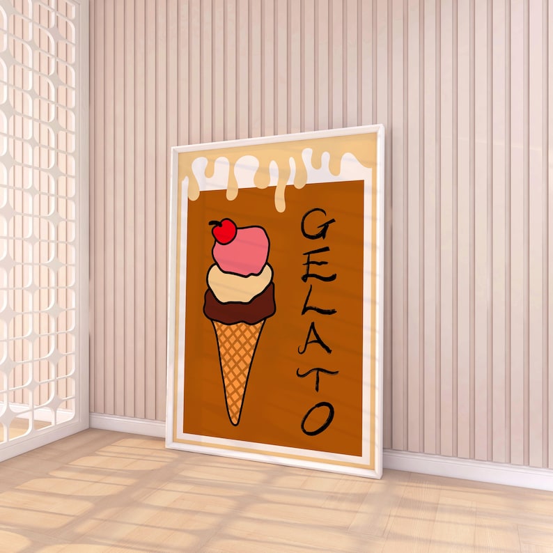 Gelato Art Print - Etsy