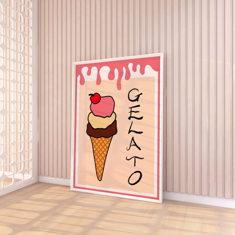Gelato Art Print - Etsy
