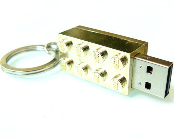 2GB Gold Memory Stick in a Original Lego Brick 2x4 (gold Colour) Unique ...
