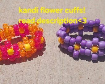 Customizable Flower Kandi Cuff - Etsy