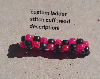 Custom Ladder Stitch Kandi Cuff Bracelets Pony Beads - Etsy