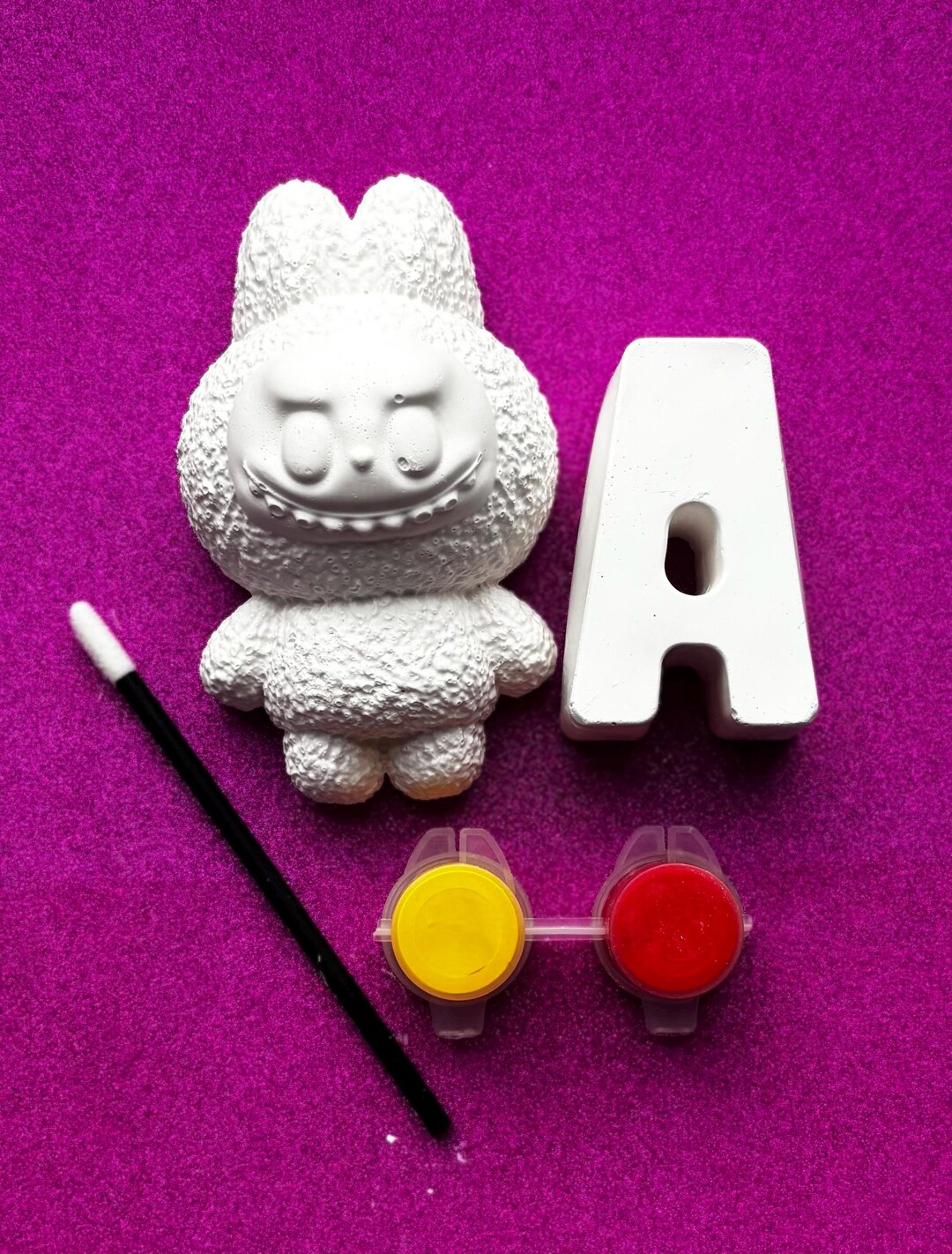 Personalised Inital With Character, Party Favour, Personalised Paint ...