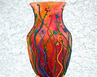 Polymer clay vase | Etsy