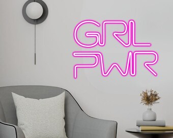 Girl Power Neon Sign, Girl Neon Sign, Girl Power Sign, Girls Room Decor ...