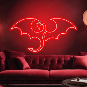 Dragon Neon Sign, Flying Dragon Neon, Christmas Gift, Game Room Decor ...