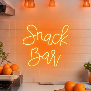 Snack Bar Neon Sign, Christmas Gift, Snack Neon Sign, Custom Neon Sign ...