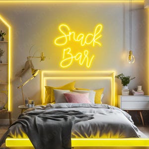 Snack Bar Neon Sign, Christmas Gift, Snack Neon Sign, Custom Neon Sign ...