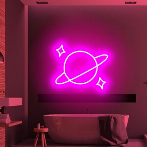 Neptune Planet Neon Sign, Christmas Gift, Gift for Kids, Kids Room ...