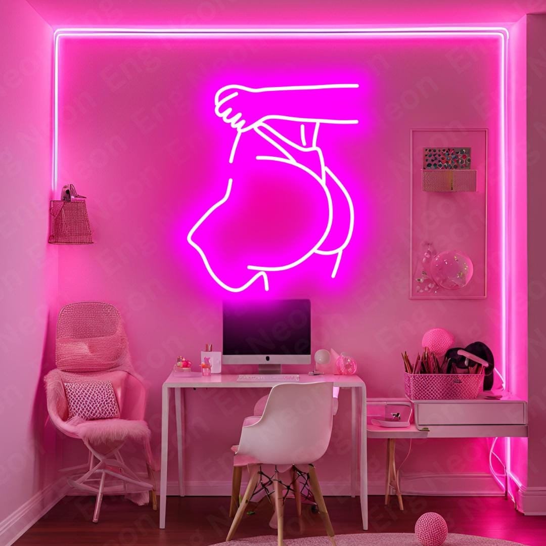 Woman Butt Neon LED, Christmas Gift, Girl Body Wall Decor, Sexy Woman ...