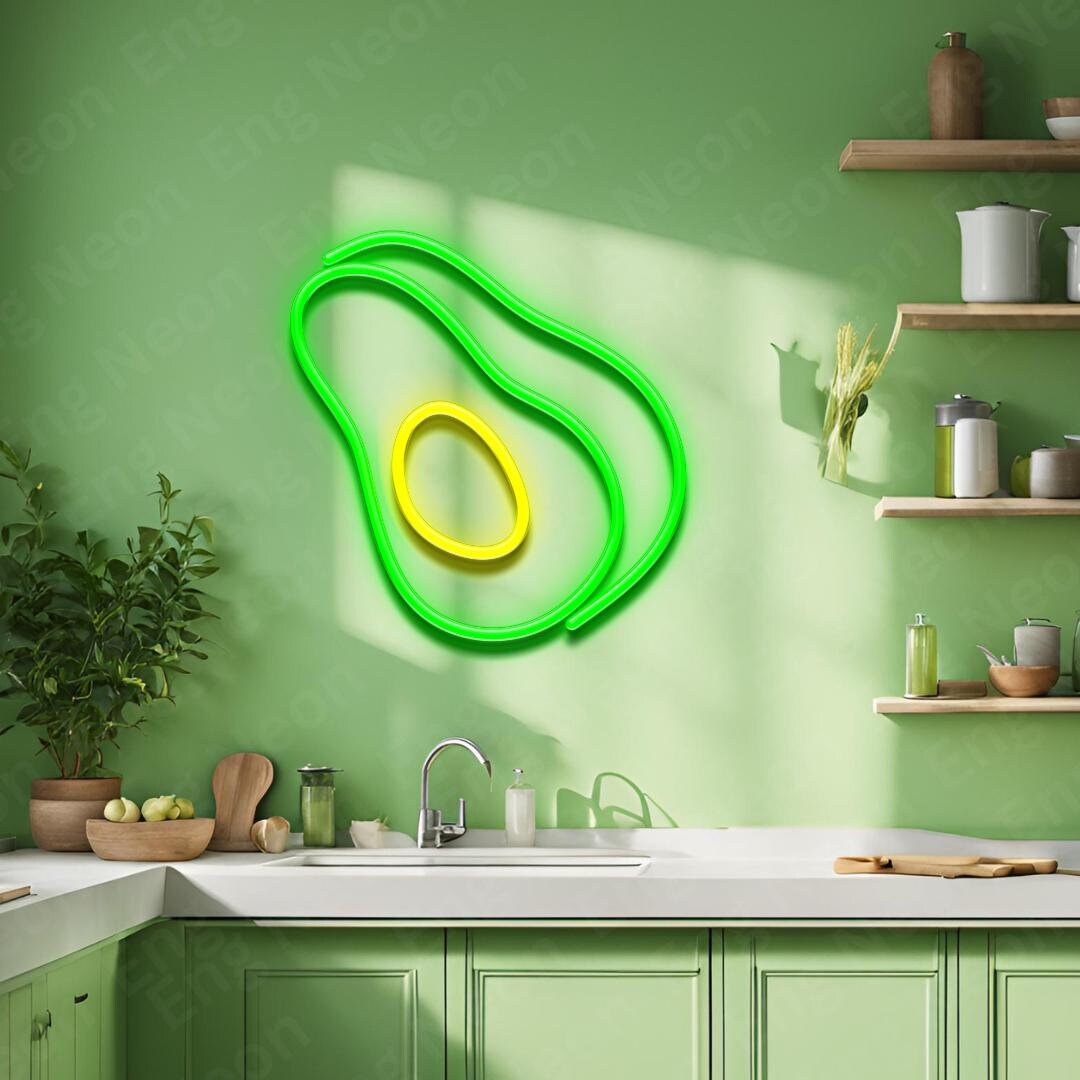 Avocado Neon Sign, Christmas Gift, Cute Avo Cuddle Neon Sign, Custom ...