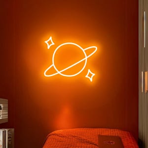Neptune Planet Neon Sign, Christmas Gift, Gift for Kids, Kids Room ...