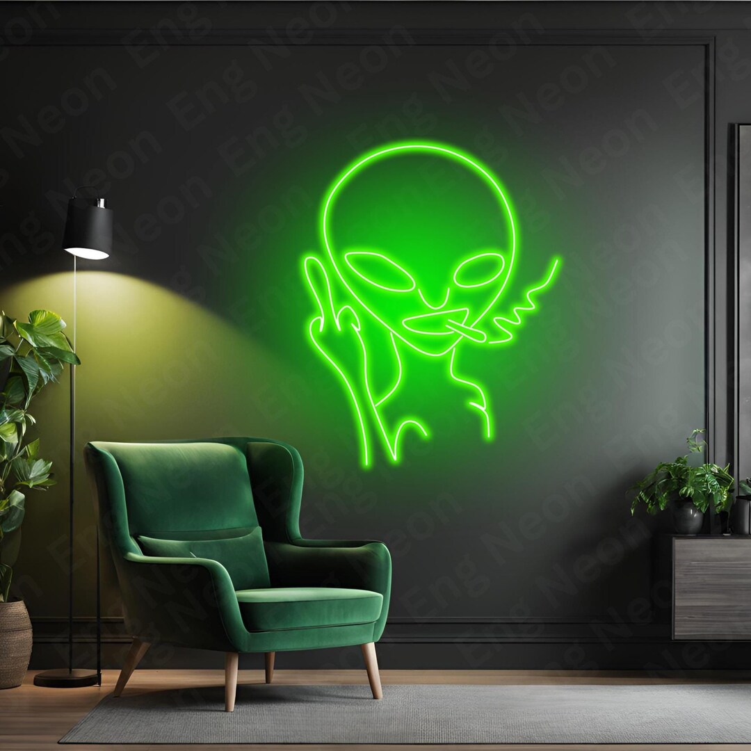 Alien Neon Sign, UFO Neon Led Light, Bedroom Wall Decor, Creative Home ...