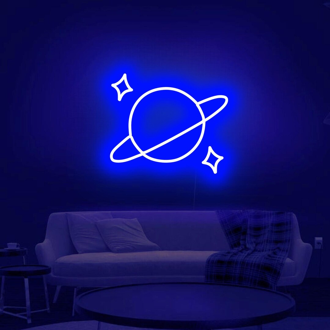 Neptune Planet Neon Sign, Christmas Gift, Gift for Kids, Kids Room ...