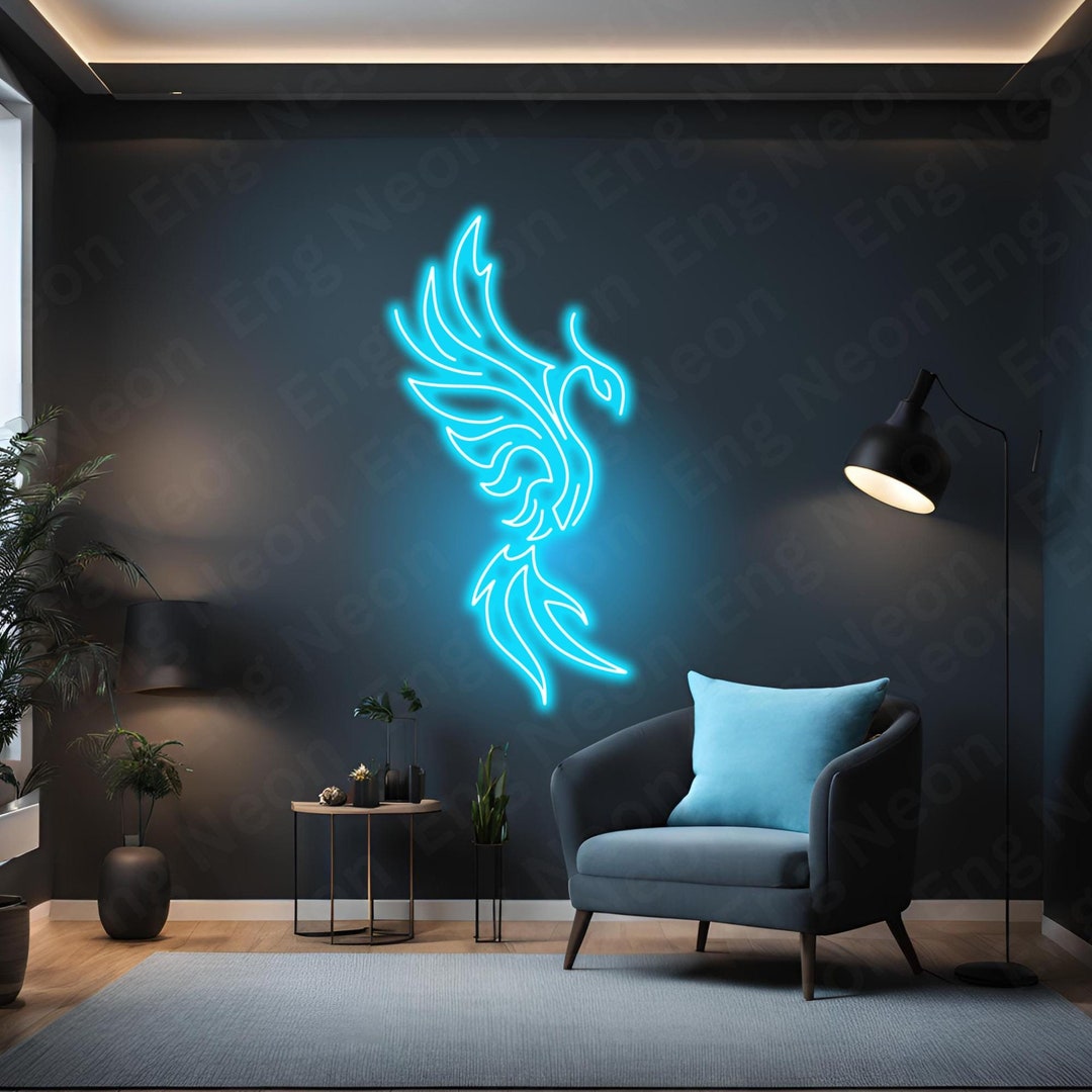 Phoenix Neon Sign, Phoenix Led Art, Flying Fire Bird Neon Light ...