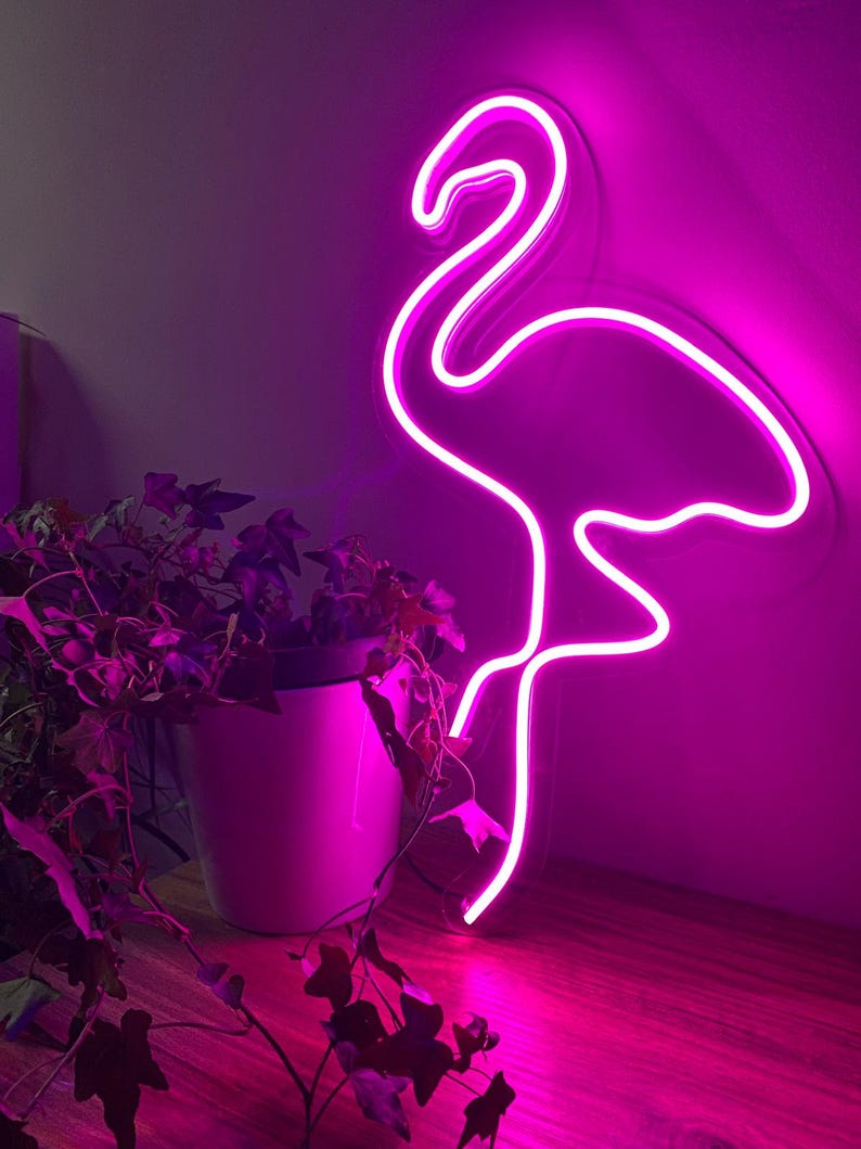 Pink Flamingo Neon Sign, Toddler Room, Gift for Kids, Kids Room ...