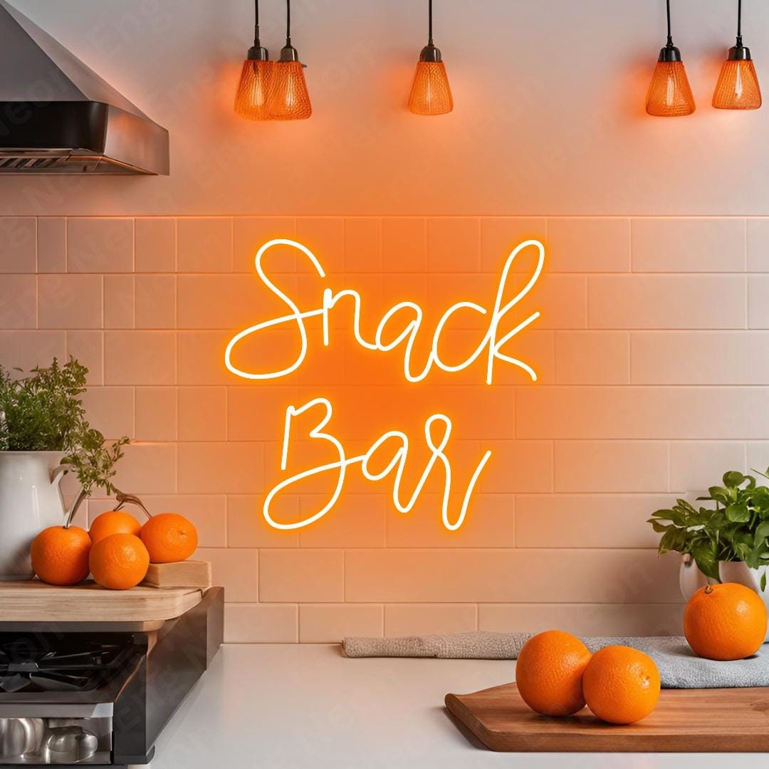 Snack Bar Neon Sign, Christmas Gift, Snack Neon Sign, Custom Neon Sign ...