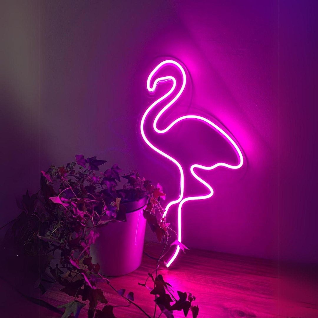 Pink Flamingo Neon Sign, Toddler Room, Gift for Kids, Kids Room ...