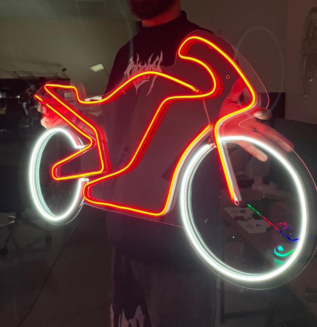 Motorcycle Neon LED Sign, Christmas Gift, Cool Biker Wall Art ...
