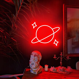 Neptune Planet Neon Sign, Christmas Gift, Gift for Kids, Kids Room ...