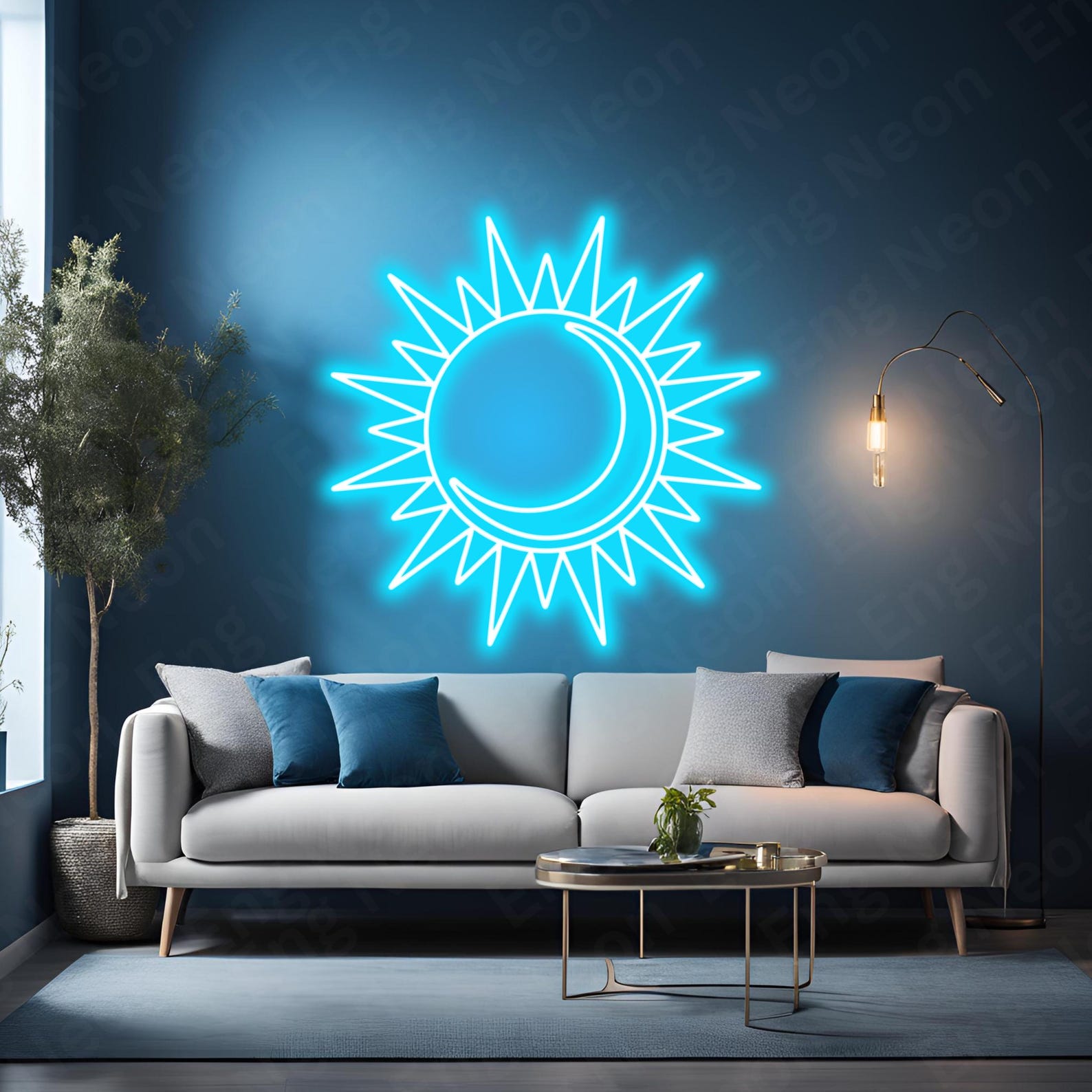 Sun and Moon Neon Sign, Christmas Gift, Personalized Gift, Sunshine ...