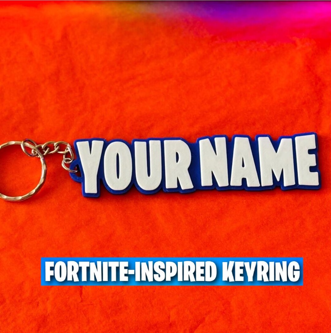 Personalised Gamer Name Keyring Keychain Name Tag School Bag Luggage ...