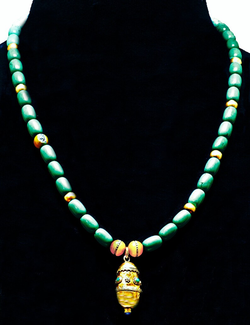 Antique Rajasthani Gypsy Pendant W/ Turquoise & Evil Eye - Etsy