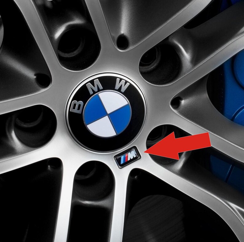 BMW M Performance Wheel Emblem Sticker Kit | 17×9 Mm 3D Resin Decals ...