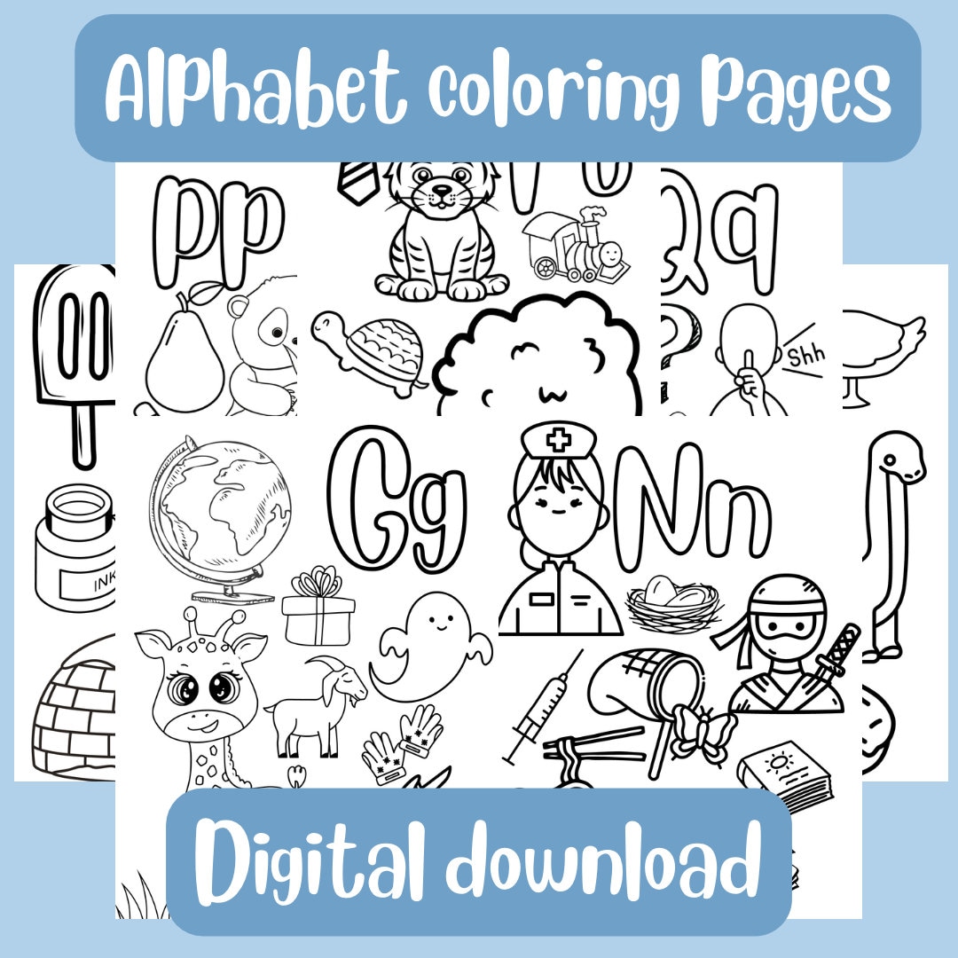 ABC Coloring Book Pages for Children Printable Alphabet Worksheets ...