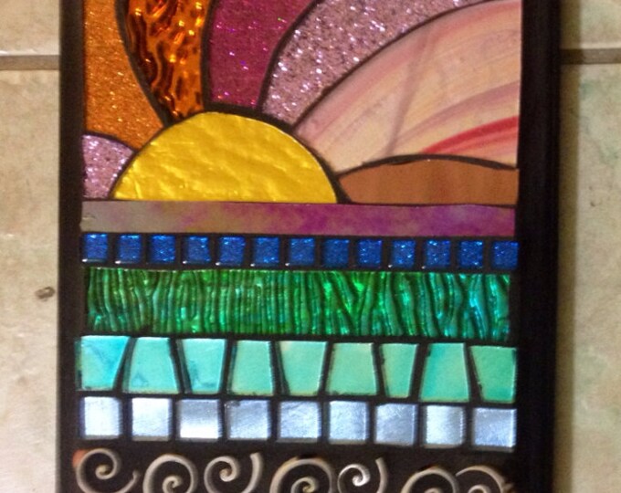 Stained Glass Mosaic Wall Hanging Etsy