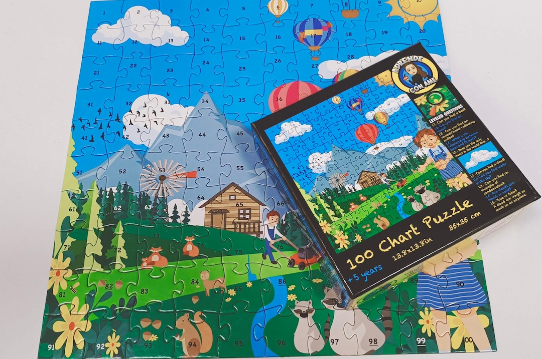 100 Chart Puzzle - Numbers 1 to 100 in Standard Form - Forest ...