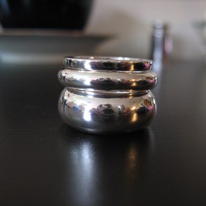 Super Big Silver Band Ring - Etsy