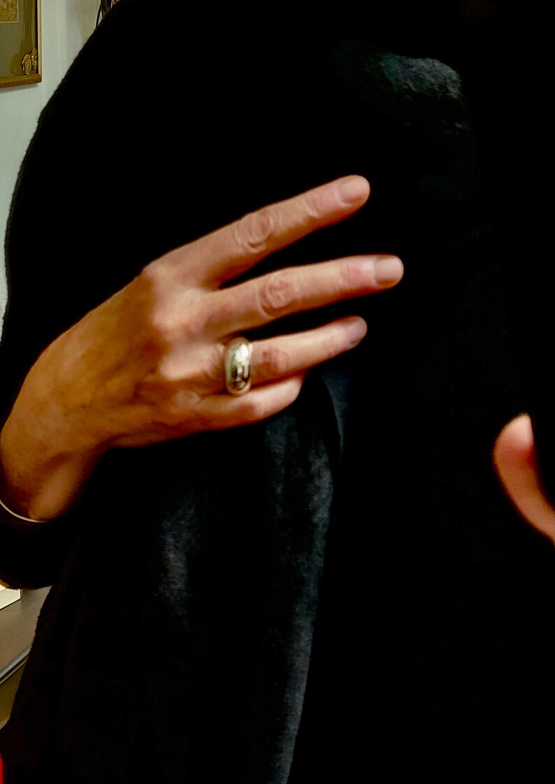Super Big Silver Band Ring - Etsy