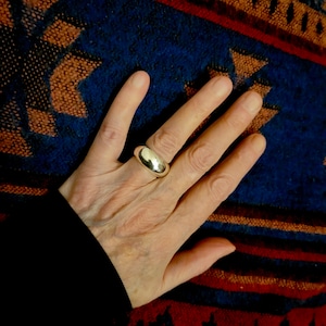 Super Big Silver Band Ring - Etsy