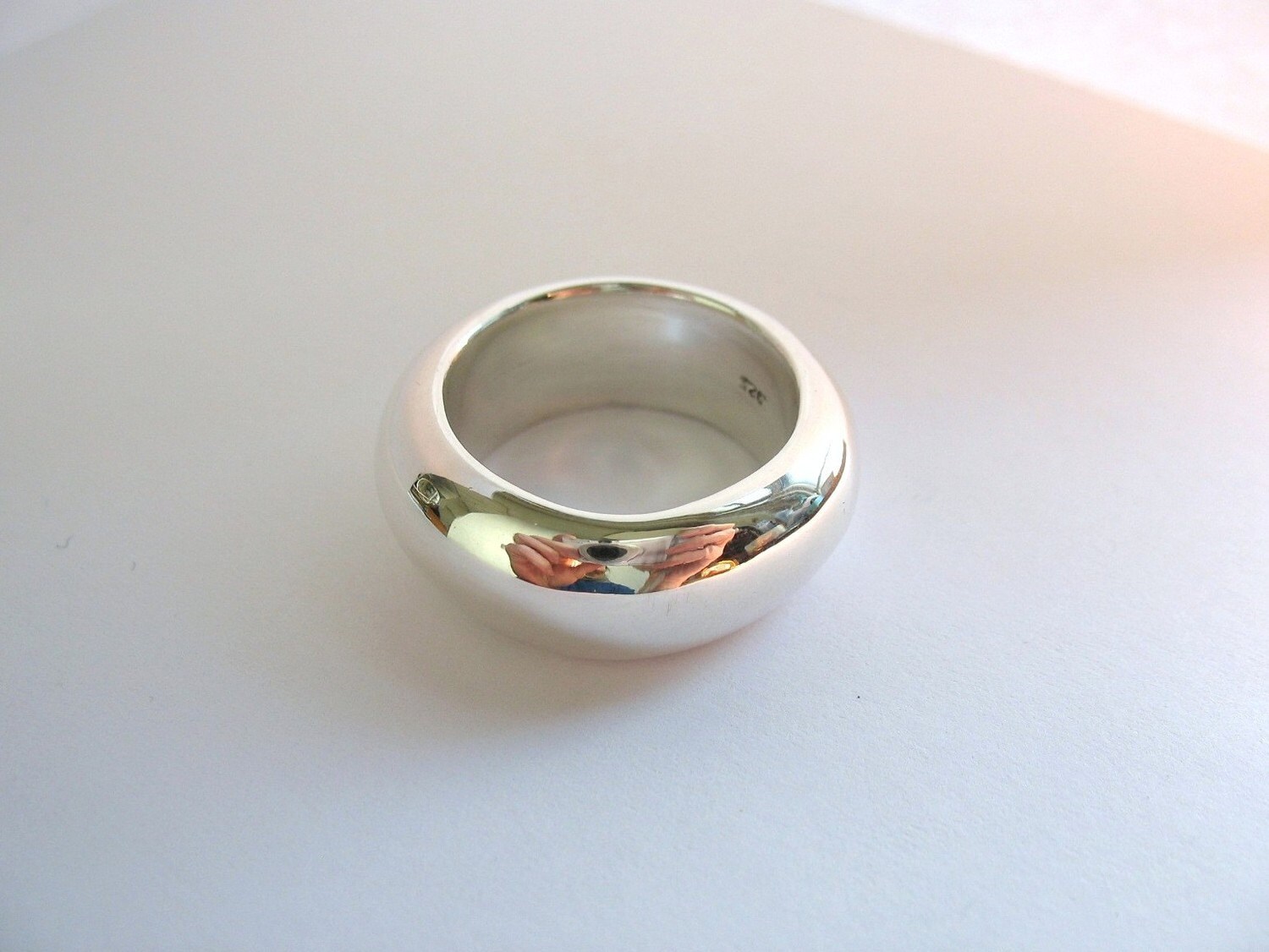 Super Big Silver Band Ring | Etsy