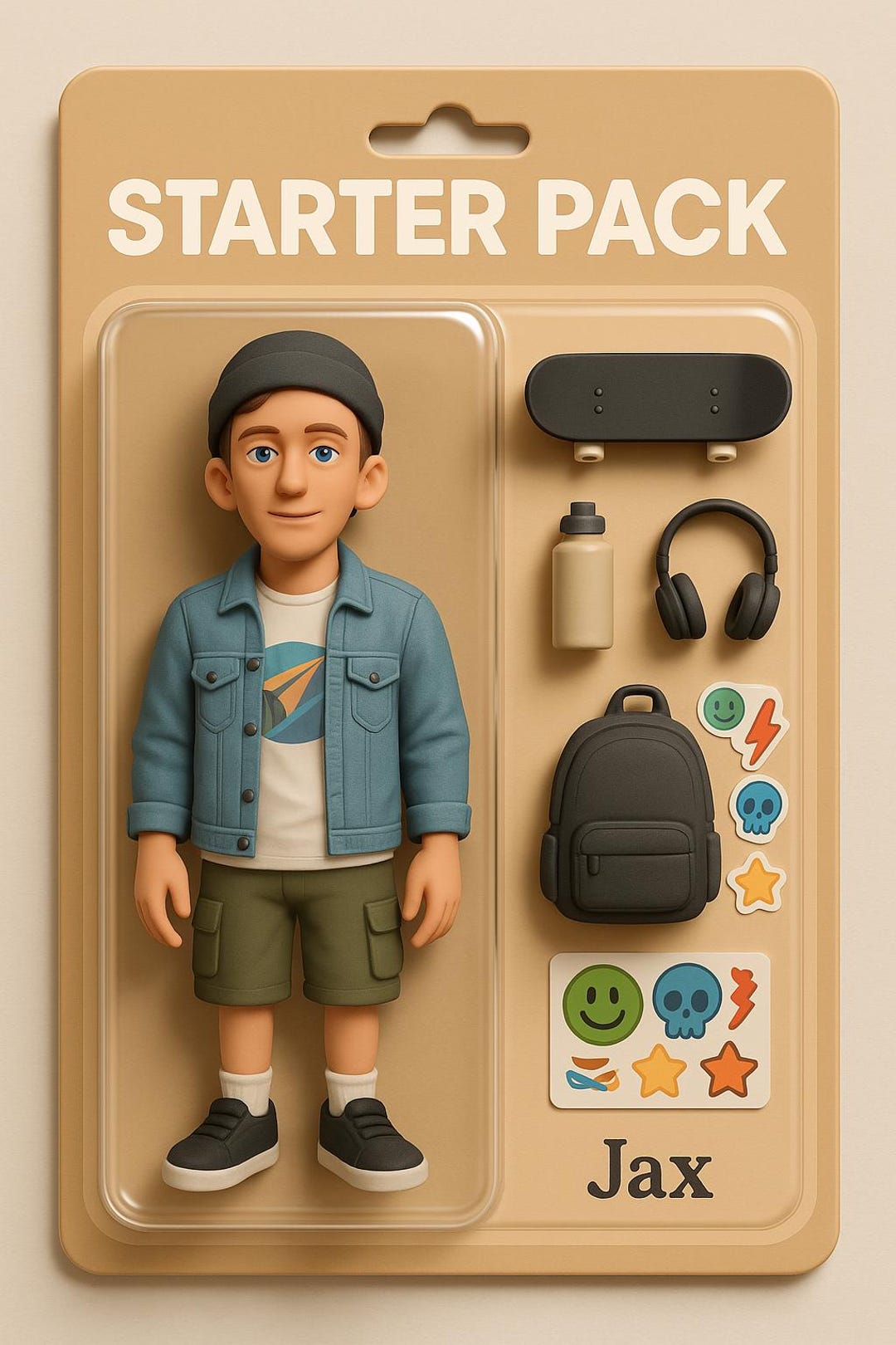 Custom Action Figure Portrait, Personalized Starter Pack Blister Box ...