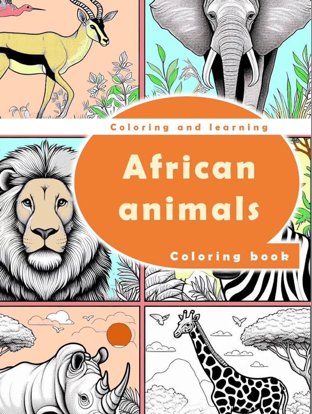 Color & Learn: African Animals Coloring Book for Kids | Printable ...