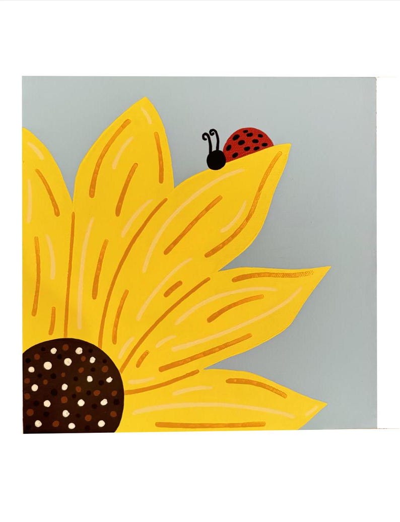 Ladybug on Flower - Etsy