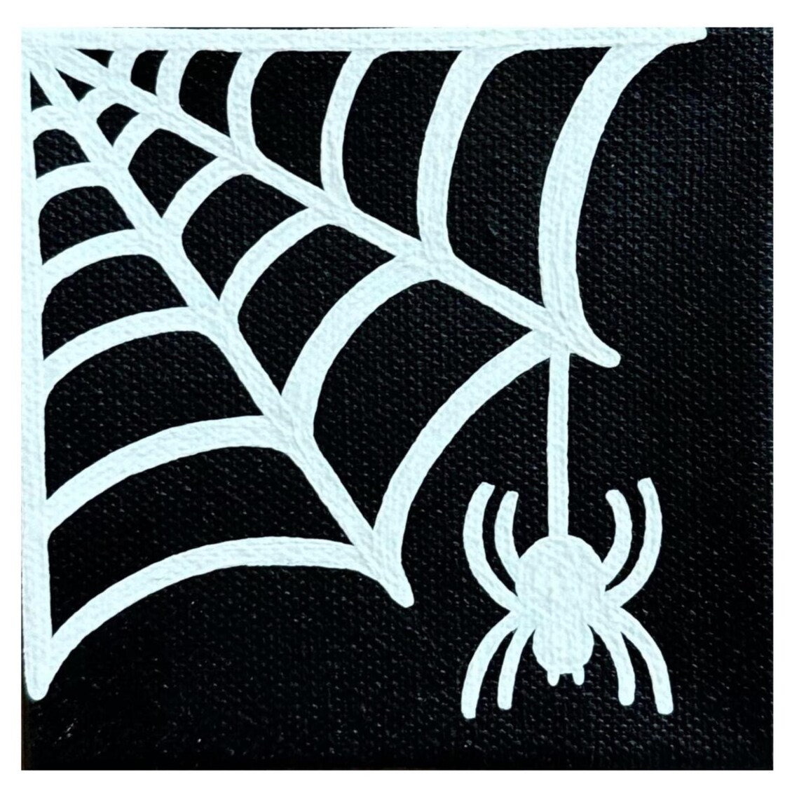 Spider and Web Wall Art Painting | Hand-painted Spooky Spiderweb Canvas ...