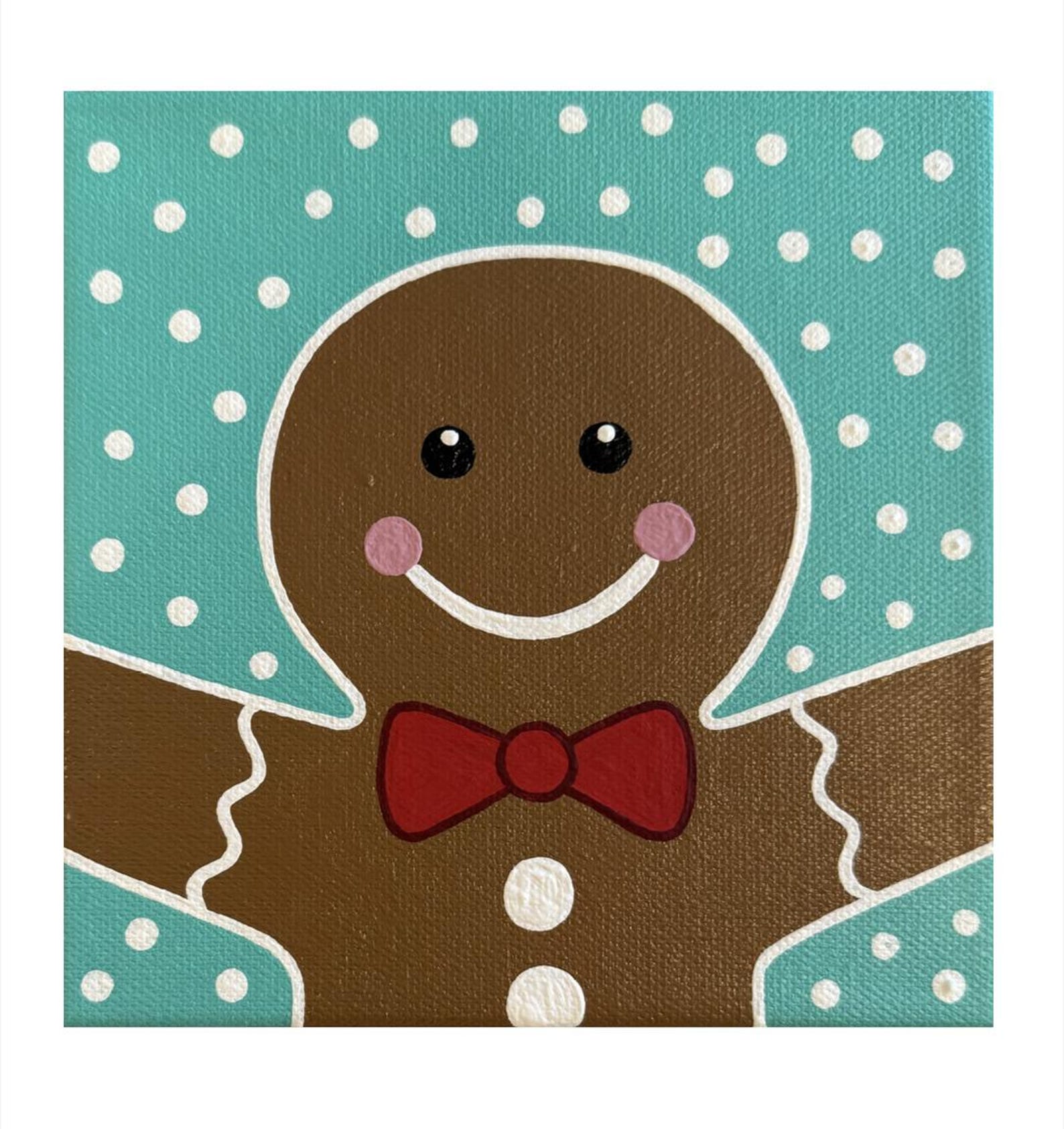 Close up Gingerbread Painting | Gingerbread Man Painting | Holiday ...
