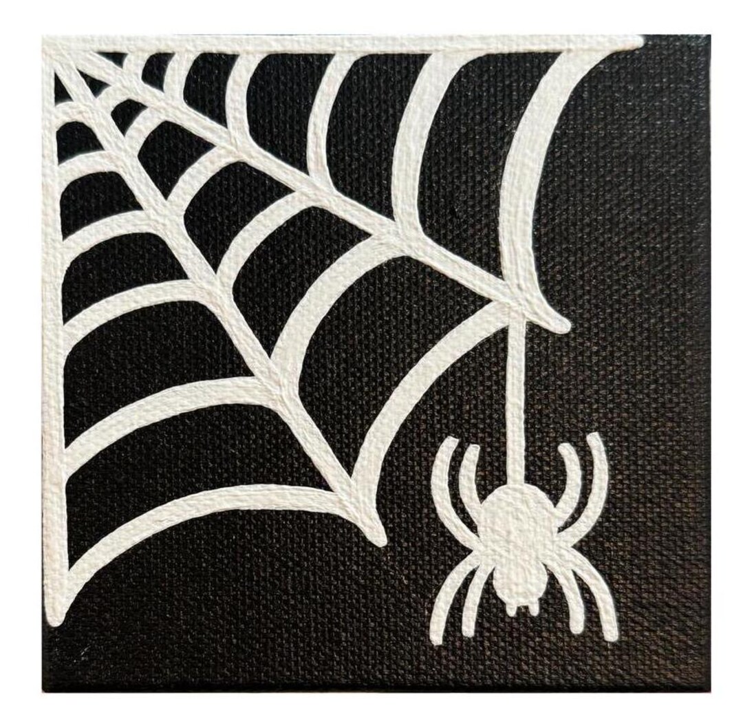 Spider and Its Web Painting | Spider Web Artwork | Halloween Decor ...
